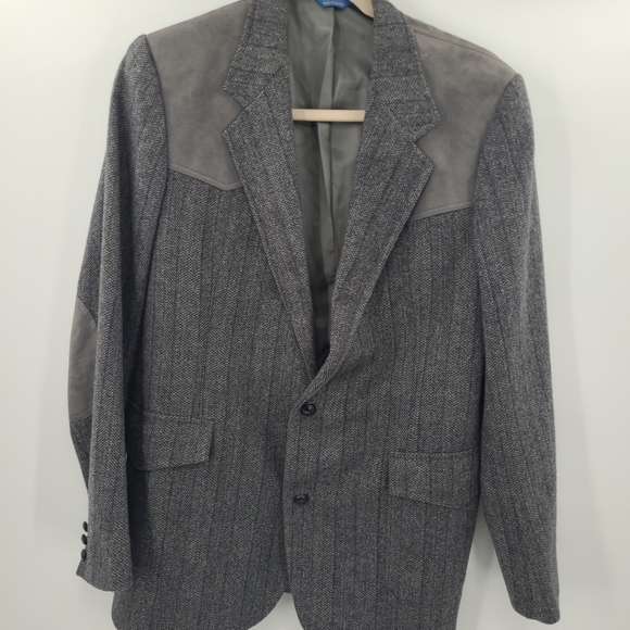 Pendleton | Suits & Blazers | Pendleton Western Blue Gray Herringbone ...